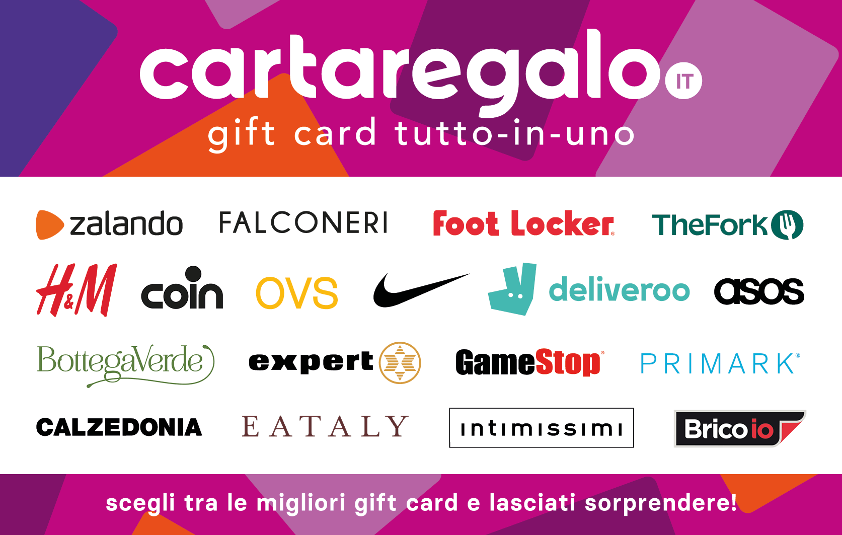 Gift Card Tutto-in-Uno | Regala infinite opzioni | Cartaregalo.it